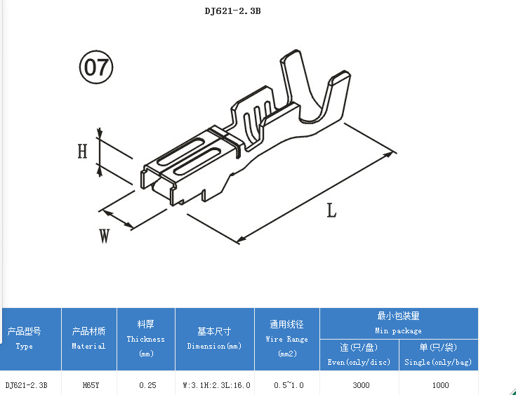 中线超级工具—线束企业必备-DJ621-2.3B